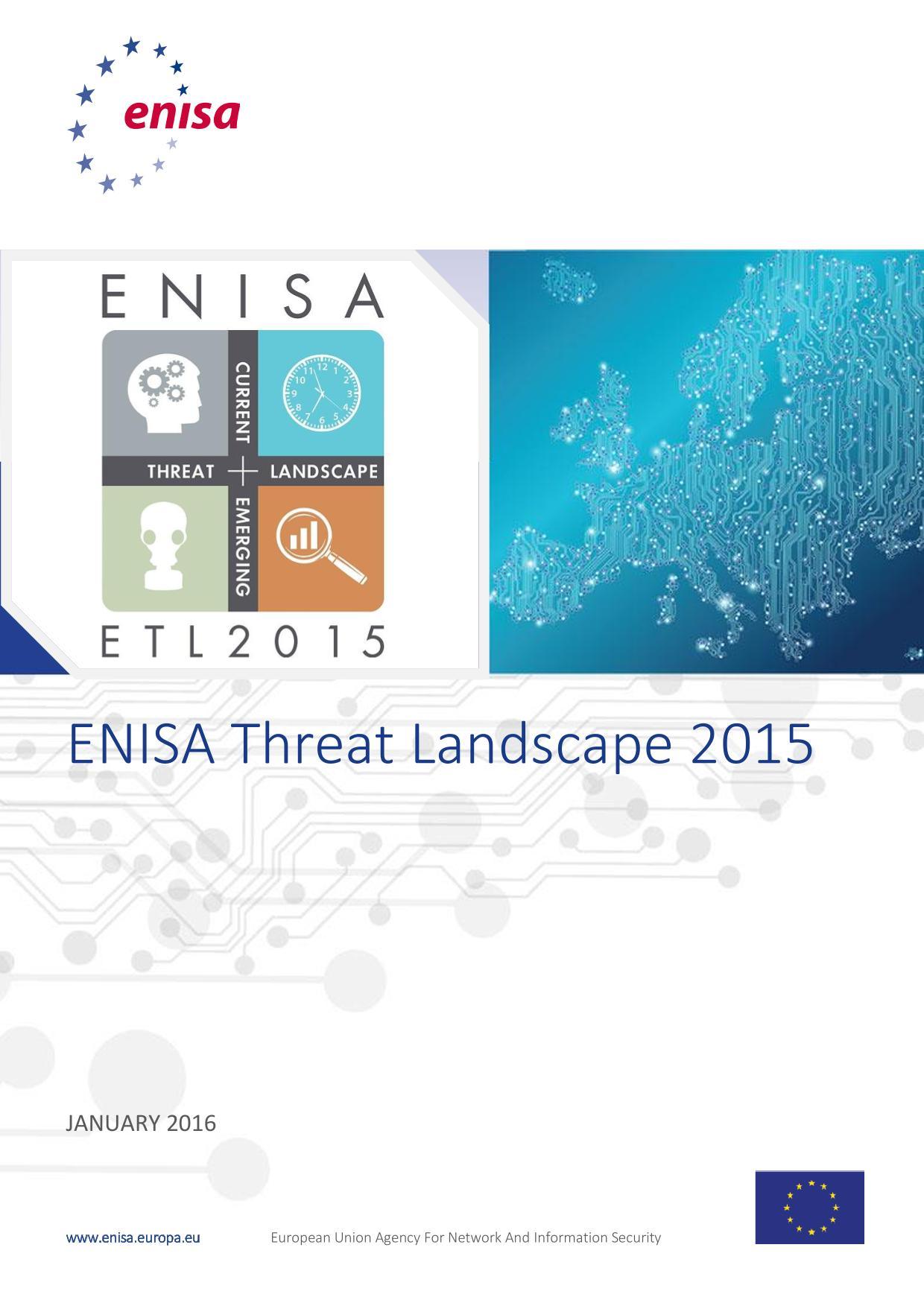 ENISA Threat Landscape Report 2015
