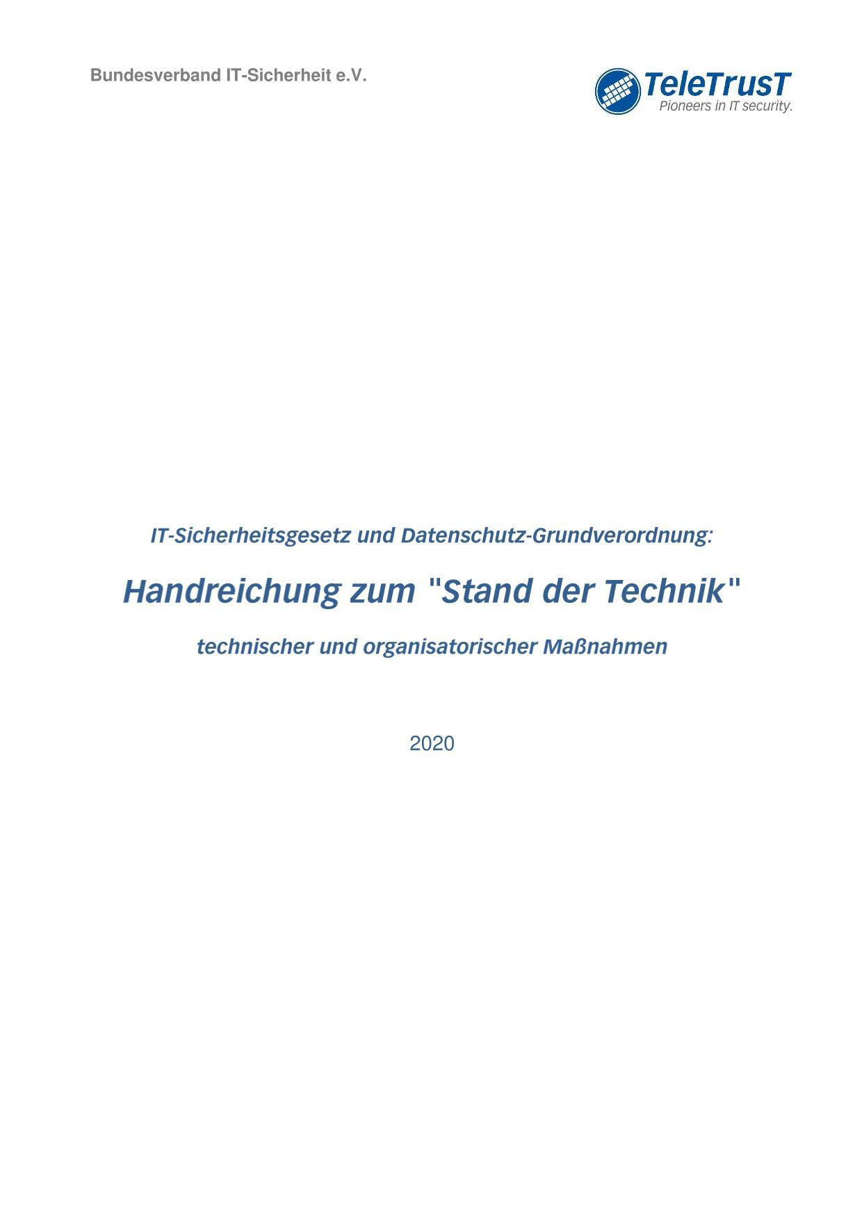 Stand der Technik in der IT-Sicherheit 2020